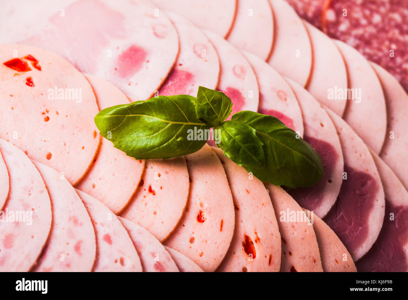 Variety of processed cold meat products Stock Photo - Alamy