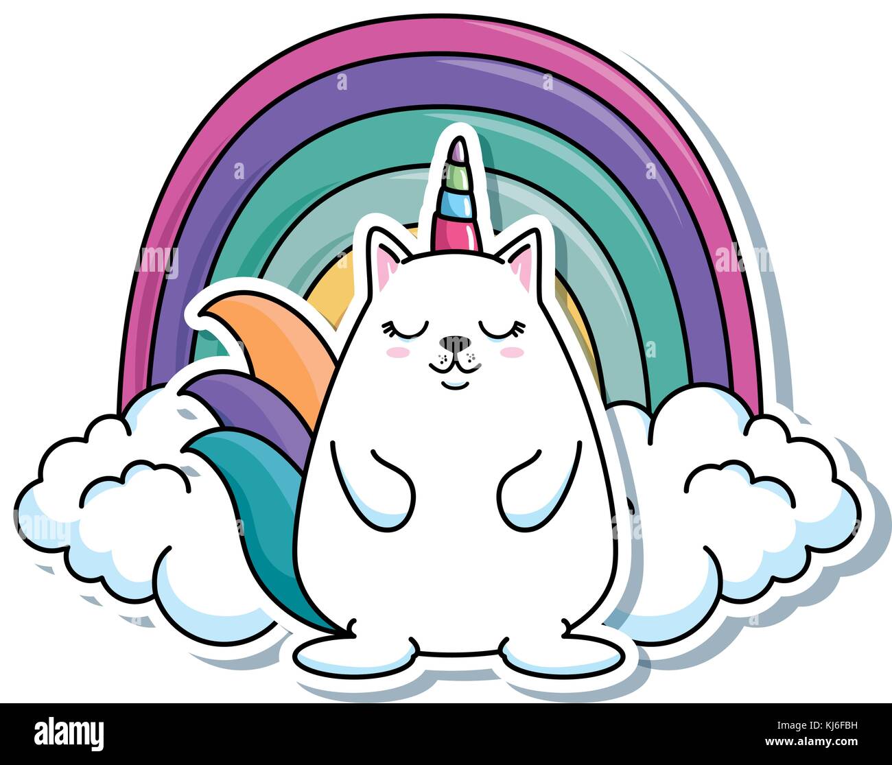 cute fantasy hamster with rainbow Stock Vector Image & Art - Alamy