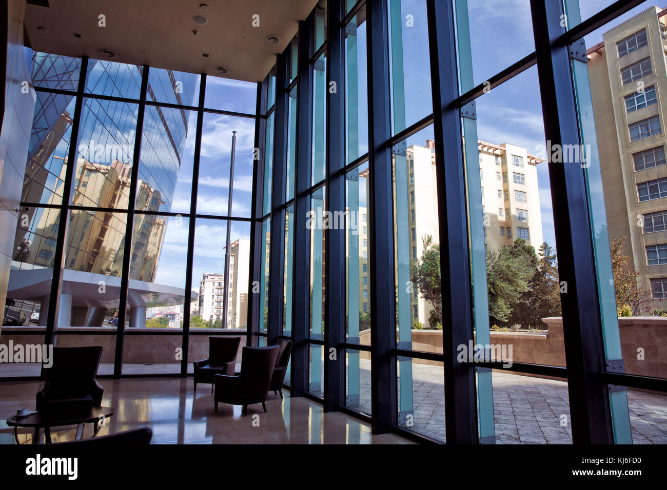 Office Facade Modern Inside Window Stock Photos & Office Facade Modern ...