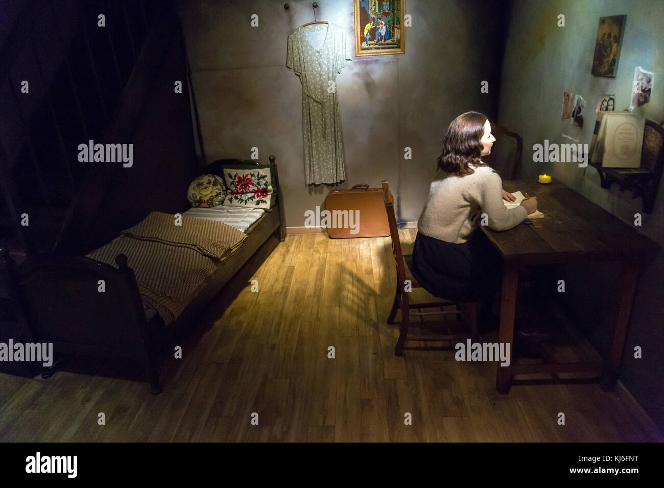 VIENNA, AUSTRIA - SEPTEMBER 11, 2016 : Detailed waxwork figure view of ...