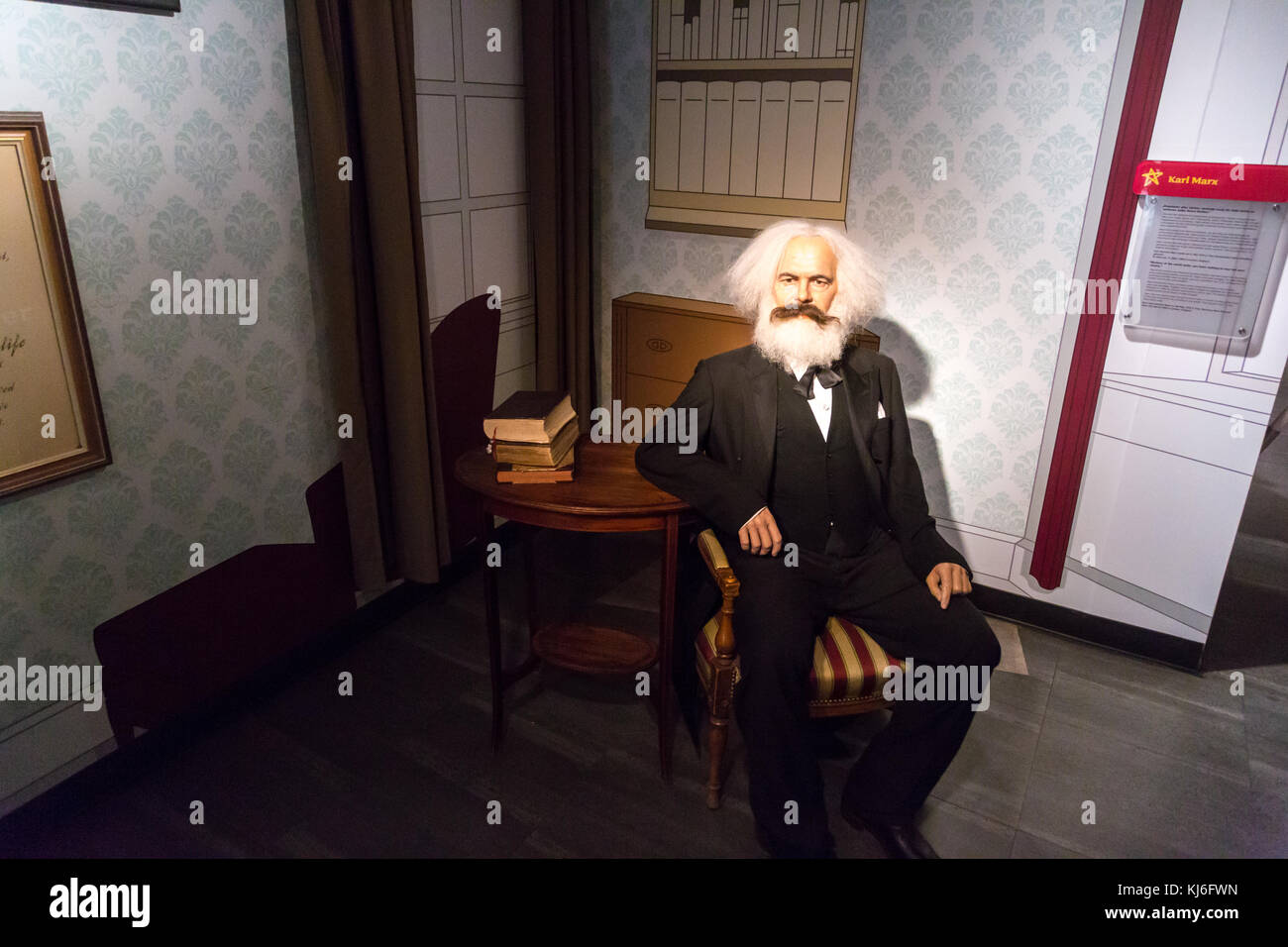 VIENNA, AUSTRIA - SEPTEMBER 11, 2016 : Detailed waxwork figure view of ...