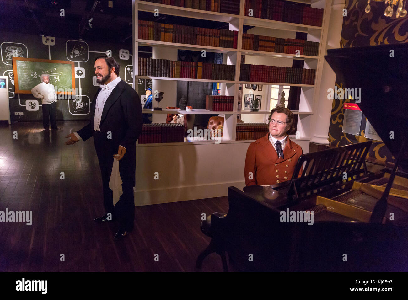 VIENNA, AUSTRIA - SEPTEMBER 11, 2016 : Detailed waxwork figure view of ...