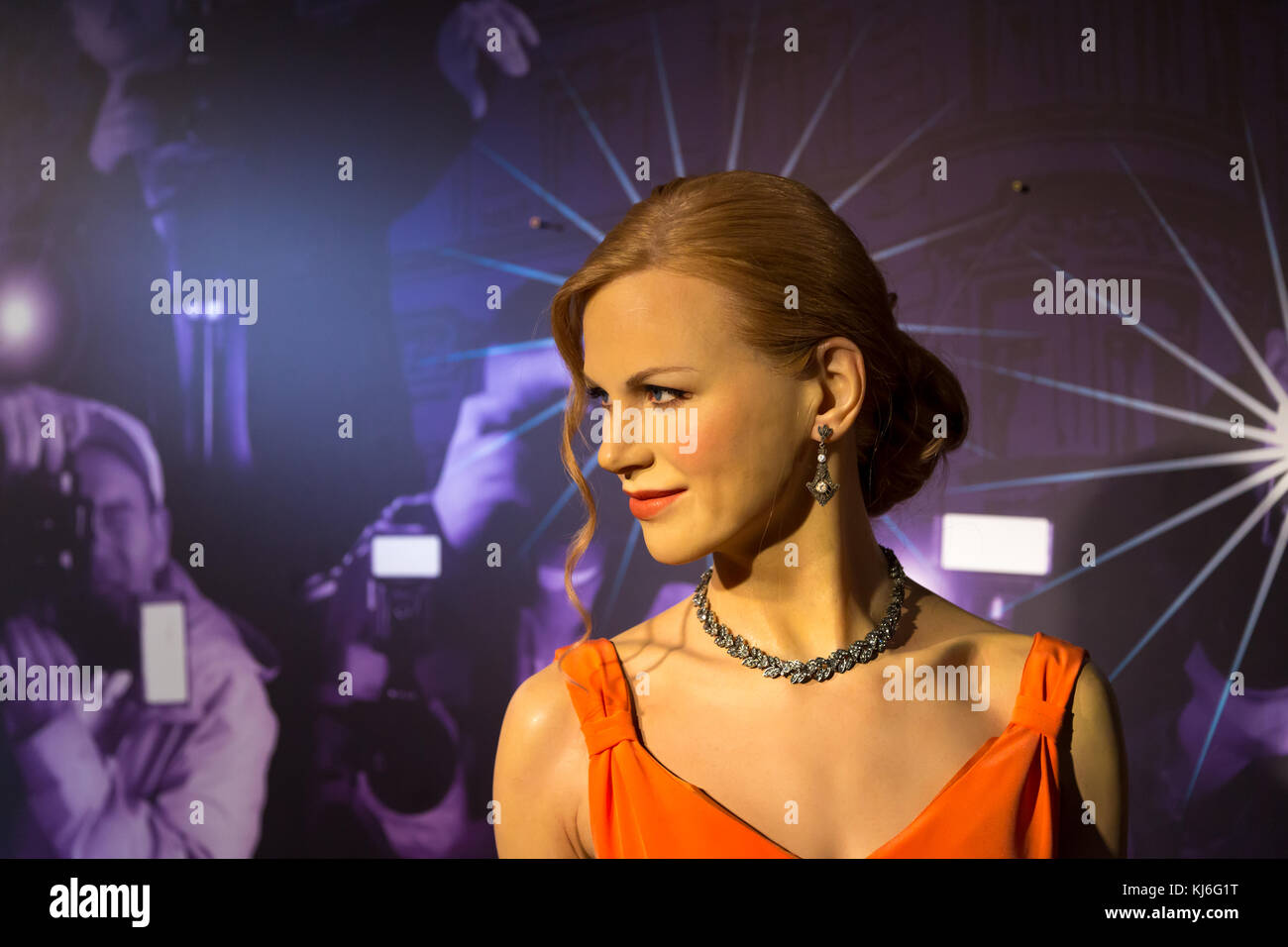 VIENNA, AUSTRIA - SEPTEMBER 11, 2016 : Detailed waxwork figure view of ...