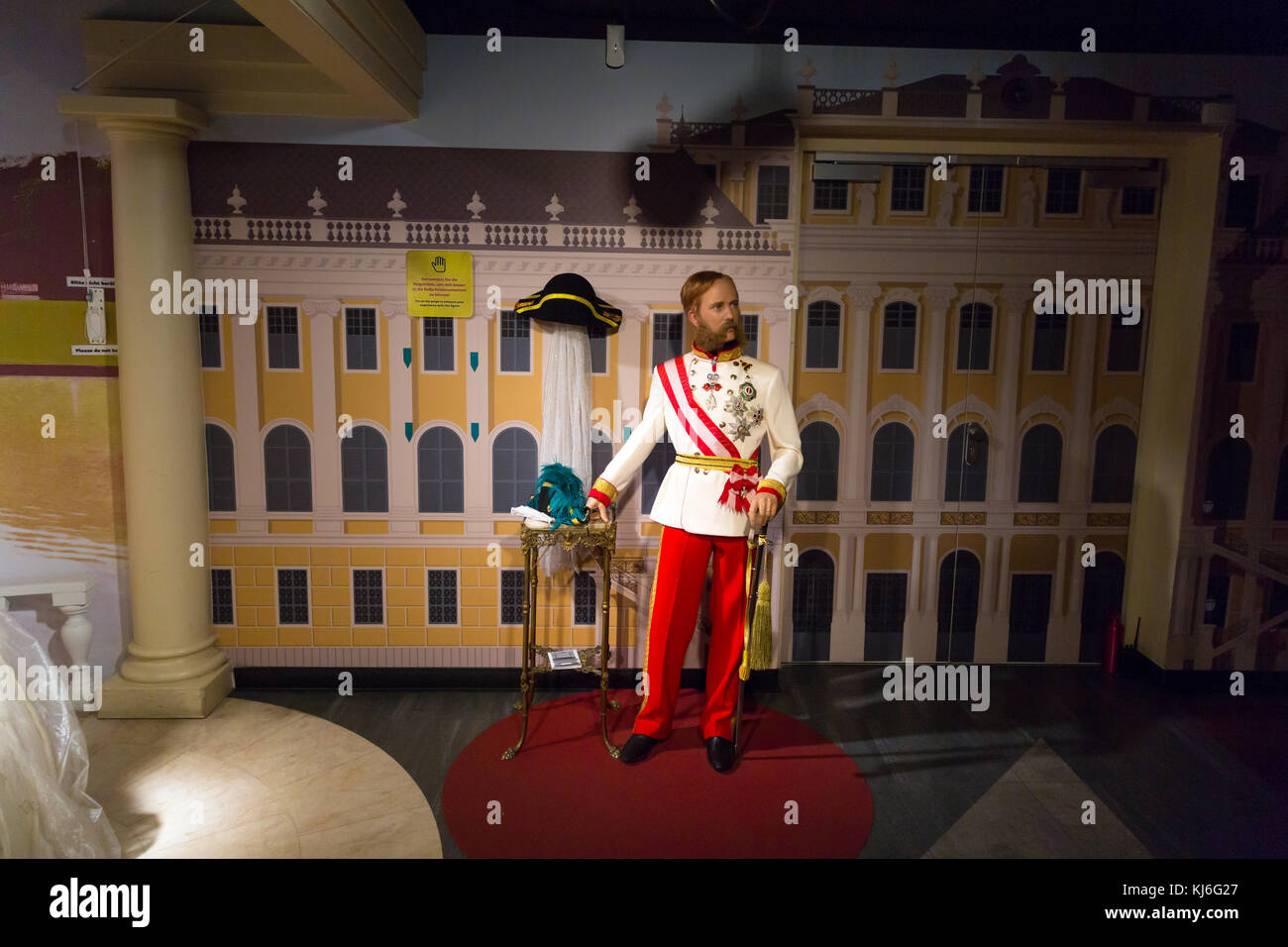 VIENNA, AUSTRIA - SEPTEMBER 11, 2016 : Detailed waxwork figure view of ...