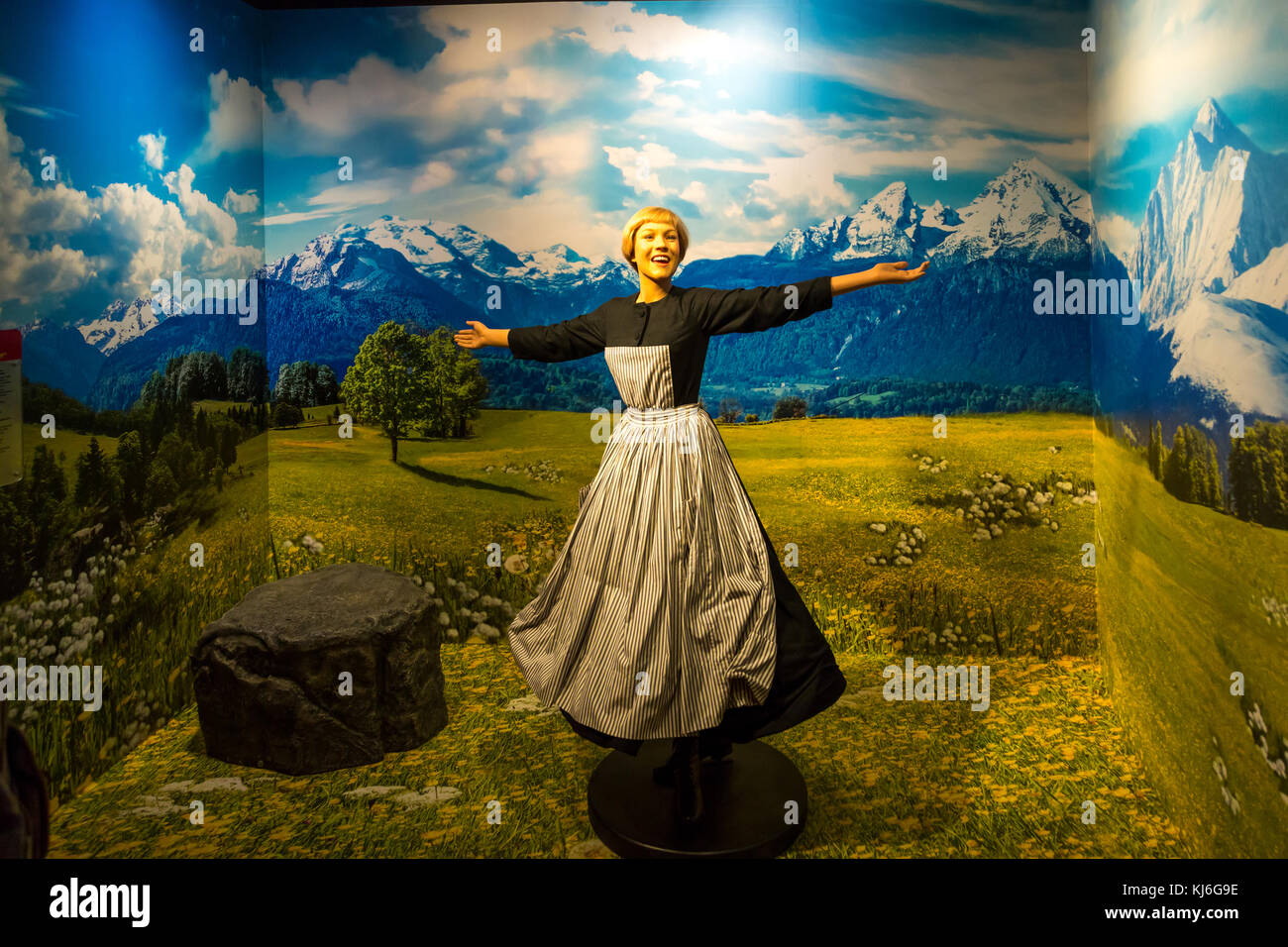 VIENNA, AUSTRIA - SEPTEMBER 11, 2016 : Detailed waxwork face view of ...