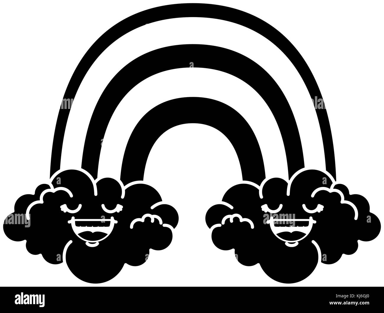 cute rainbow kawaii character Stock Vector Image & Art - Alamy