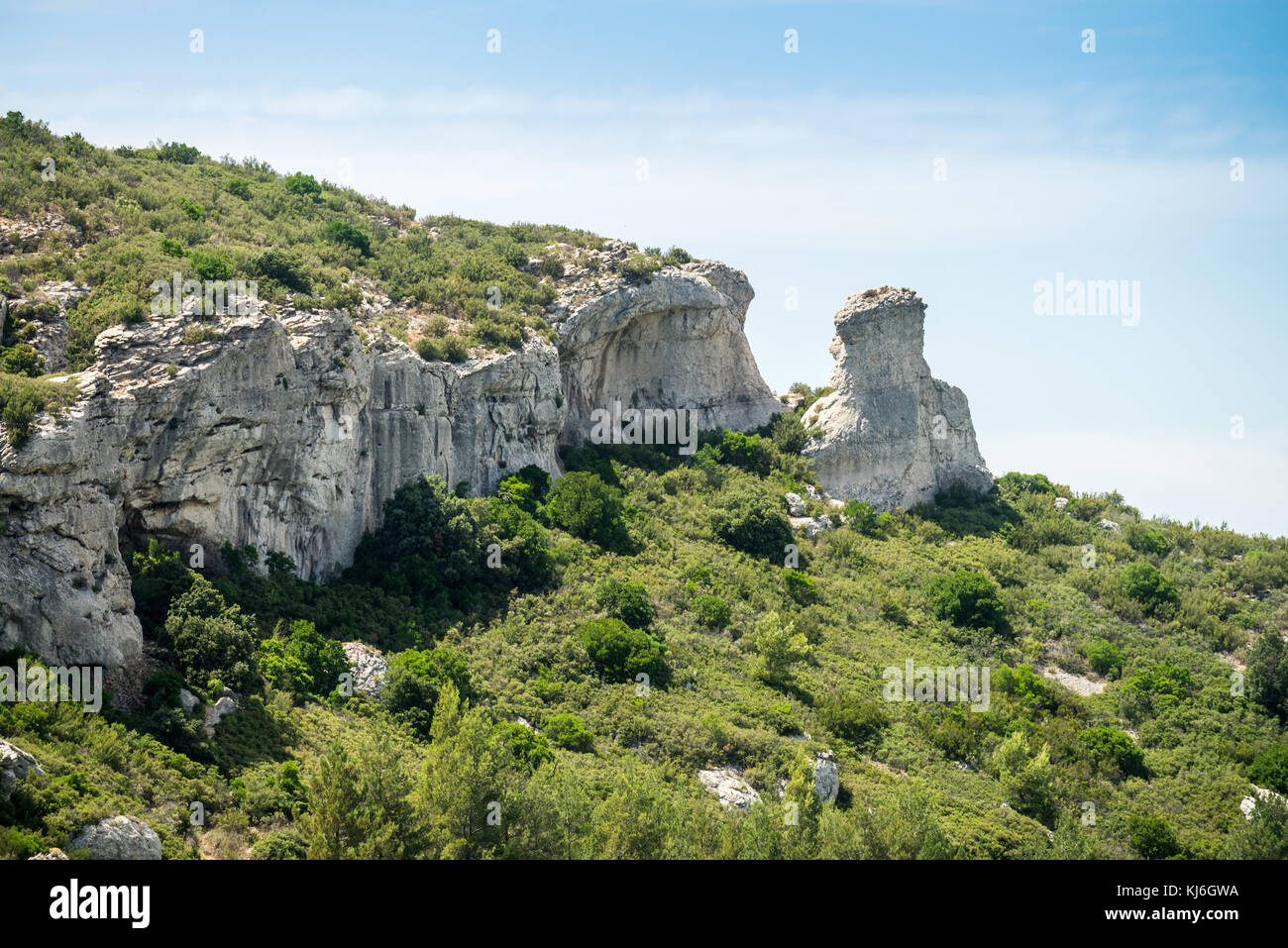 Aerial view of the landscape and Cassis, Provence, France, Europe Stock ...