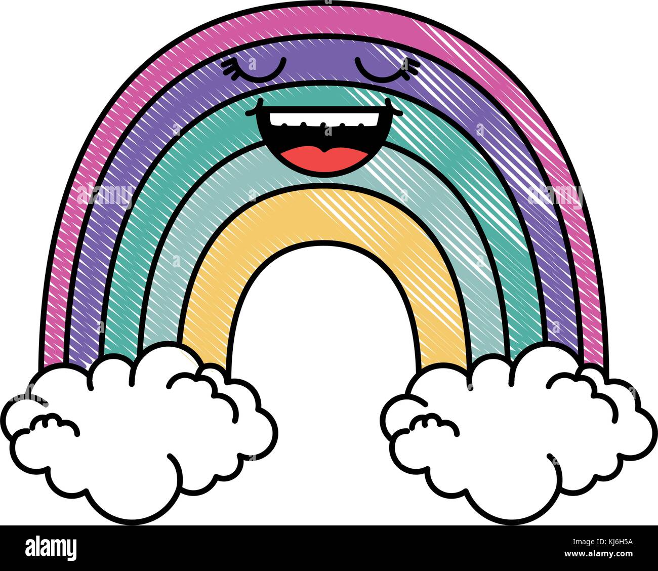 cute rainbow kawaii character Stock Vector Image & Art - Alamy