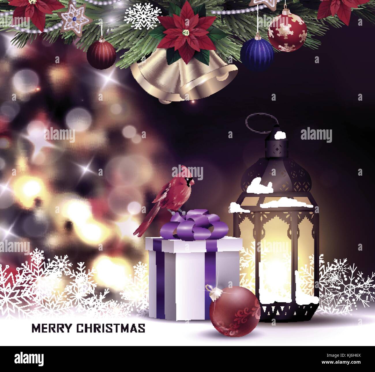 Christmas tree light background Stock Vector Image & Art - Alamy