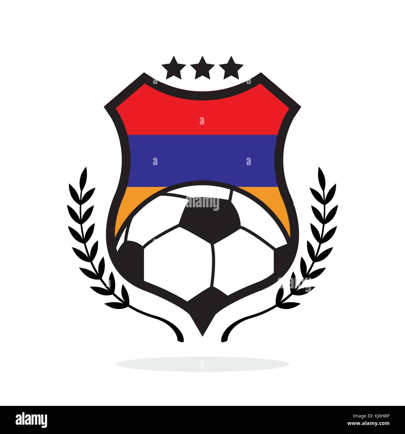 Armenia national flag football crest Stock Vector Image & Art - Alamy