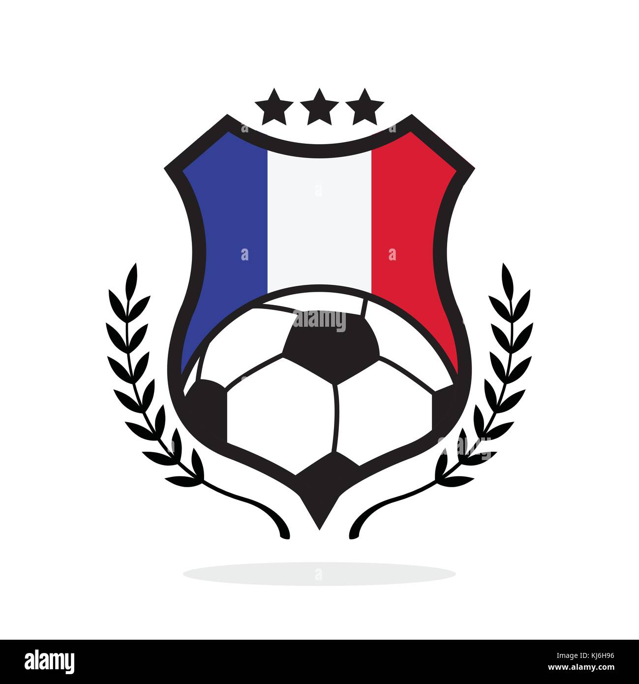 France national flag football crest Stock Vector Image & Art - Alamy