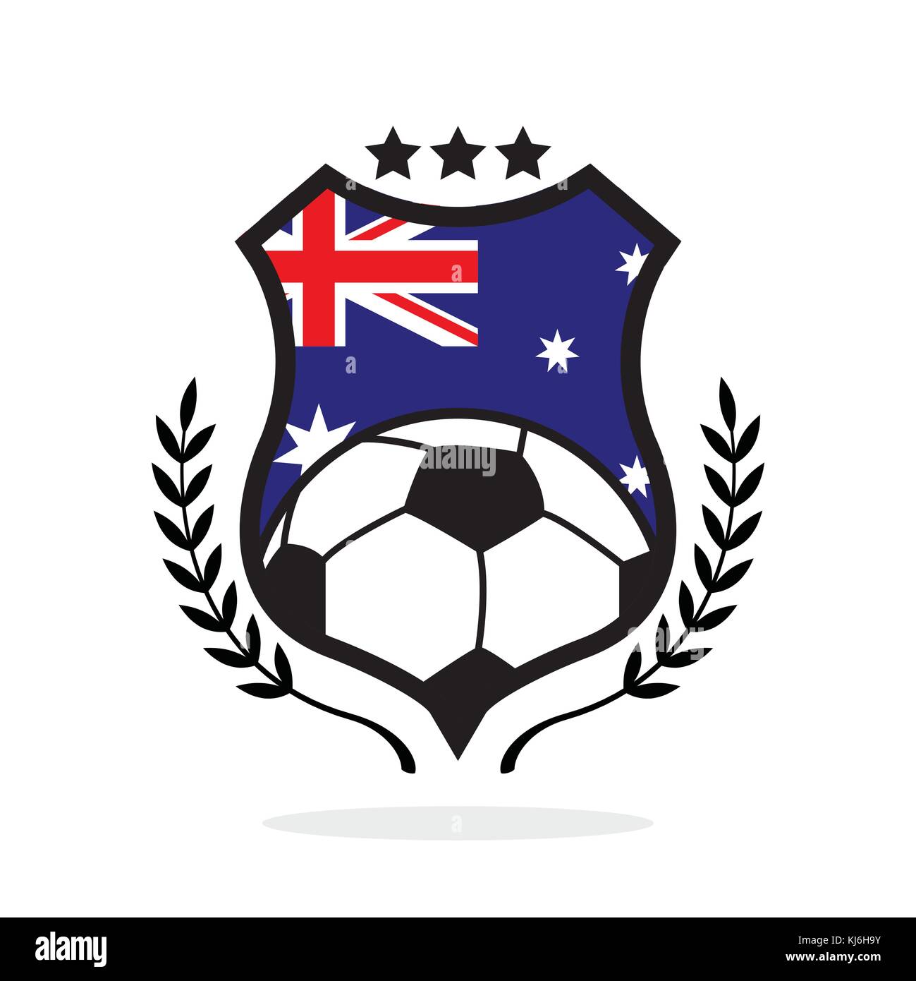 Australia national flag football crest Stock Vector Image & Art - Alamy