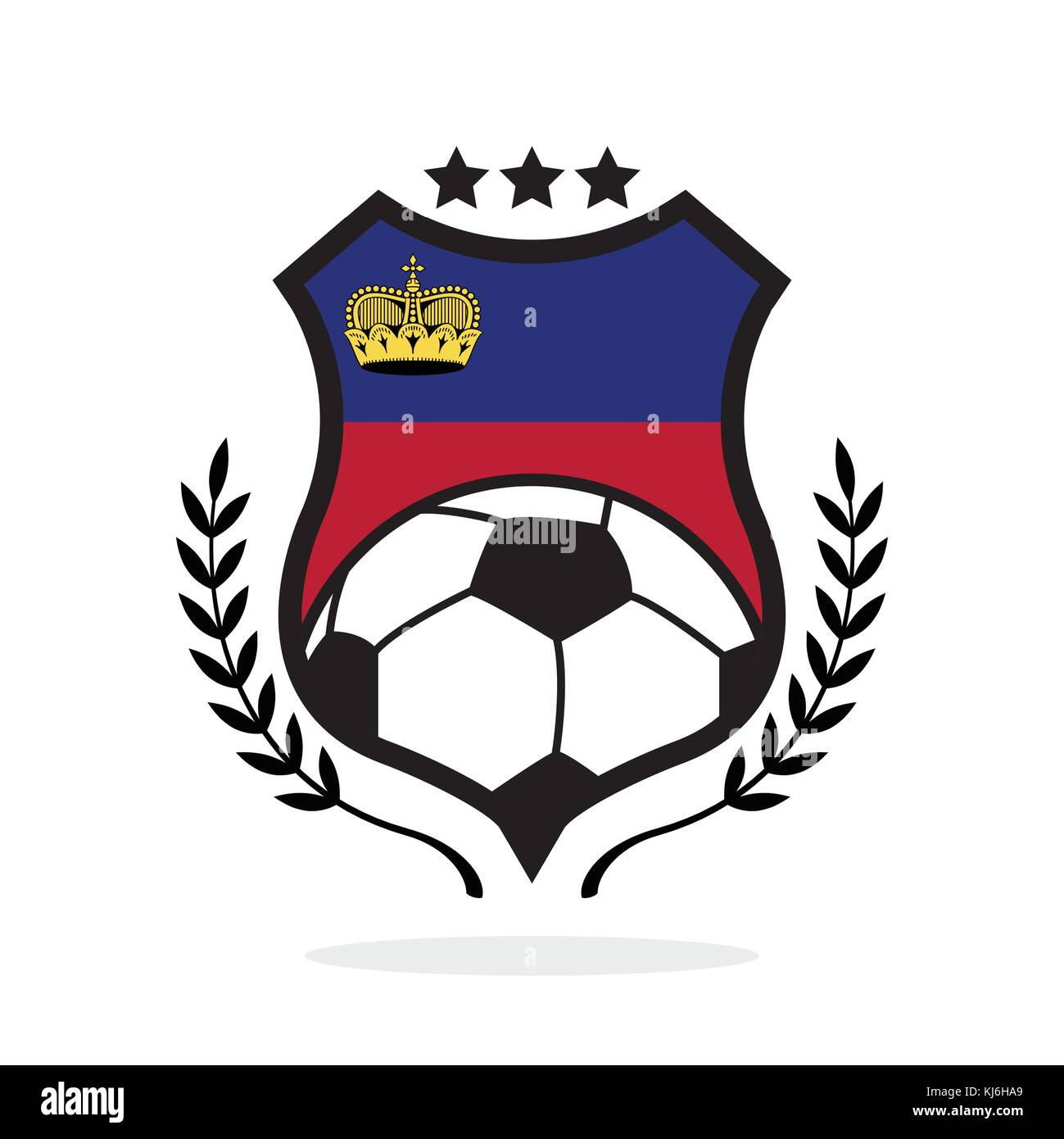 Liechtenstein national flag football crest Stock Vector Image & Art - Alamy