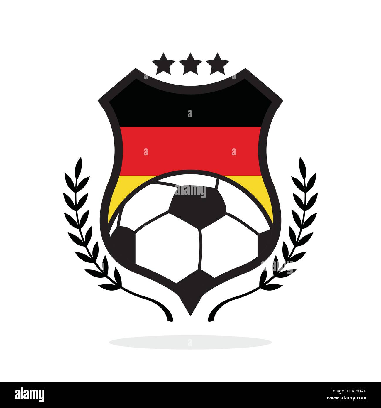 Germany national flag football crest Stock Vector Image & Art - Alamy