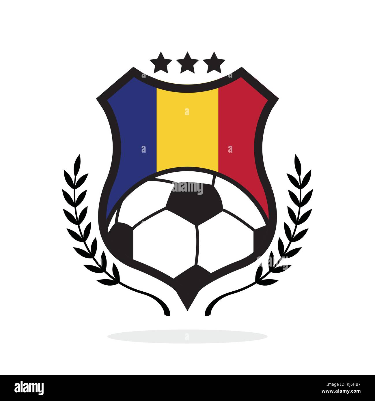 Romania national flag football crest Stock Vector Image & Art - Alamy