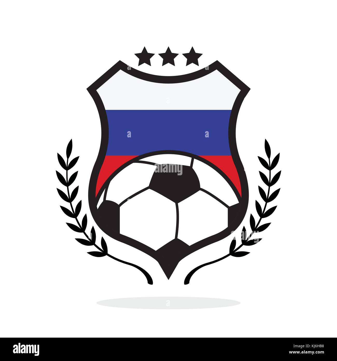 Russia national flag football crest Stock Vector Image & Art - Alamy
