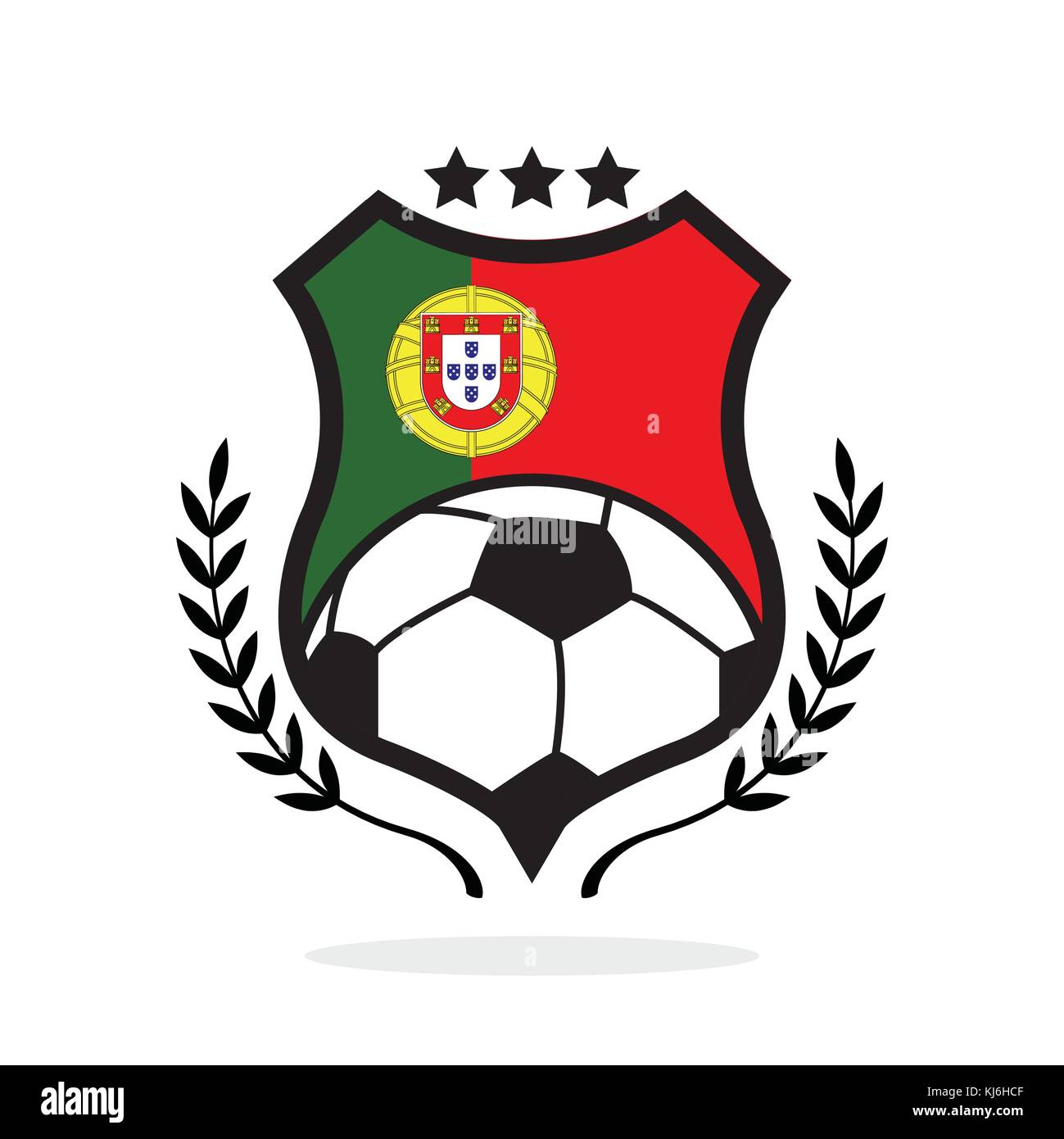Portugal national flag football crest Stock Vector Image & Art - Alamy