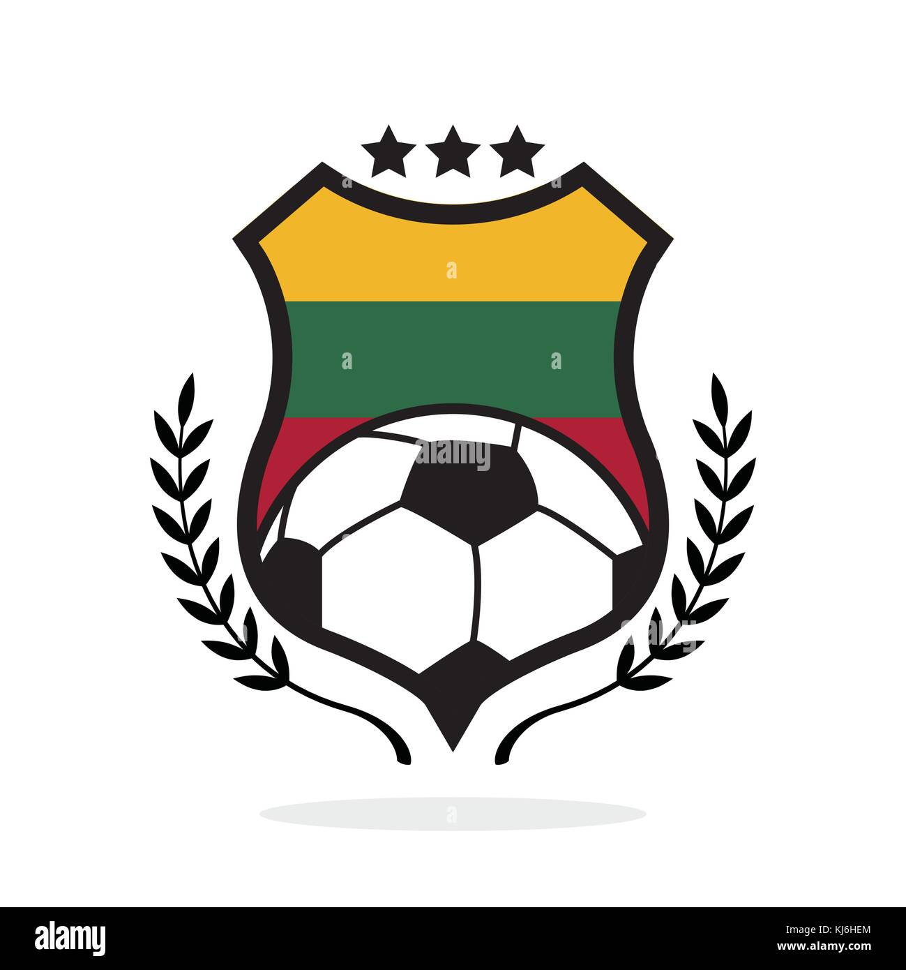 Lithuania national flag football crest Stock Vector Image & Art - Alamy