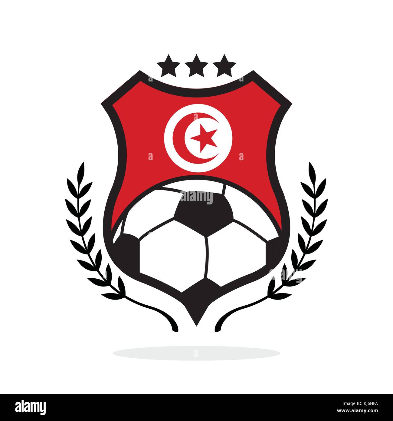 Football tunisia flag Stock Vector Images - Alamy