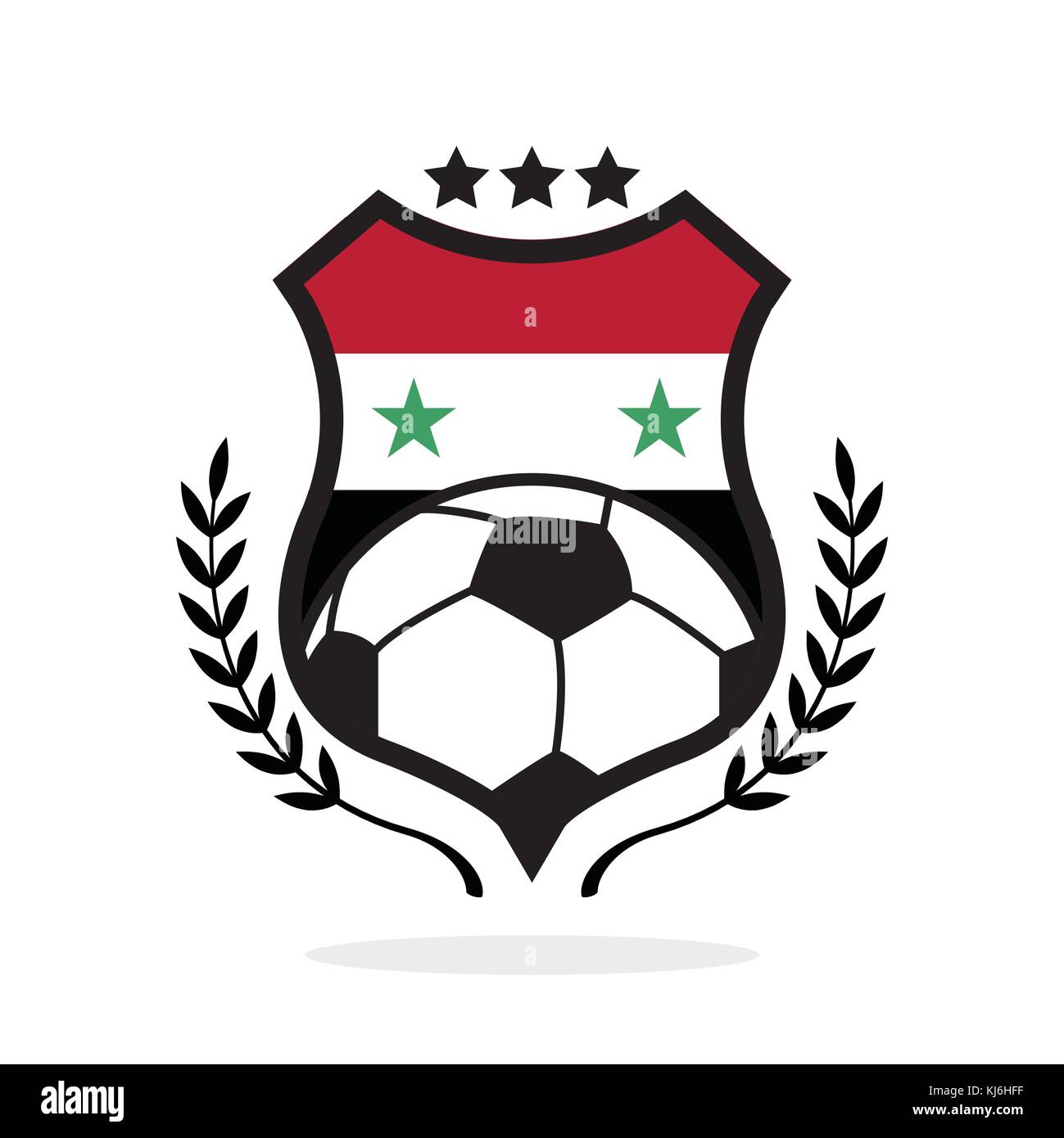 Syria national flag football crest Stock Vector Image & Art - Alamy