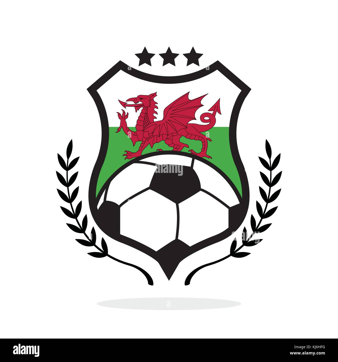 Welsh national football team crest Stock Vector Images - Alamy