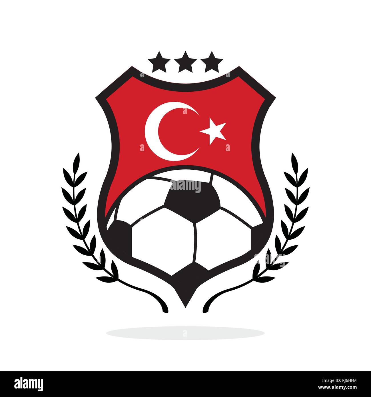 Turkey national flag football crest Stock Vector Image & Art - Alamy