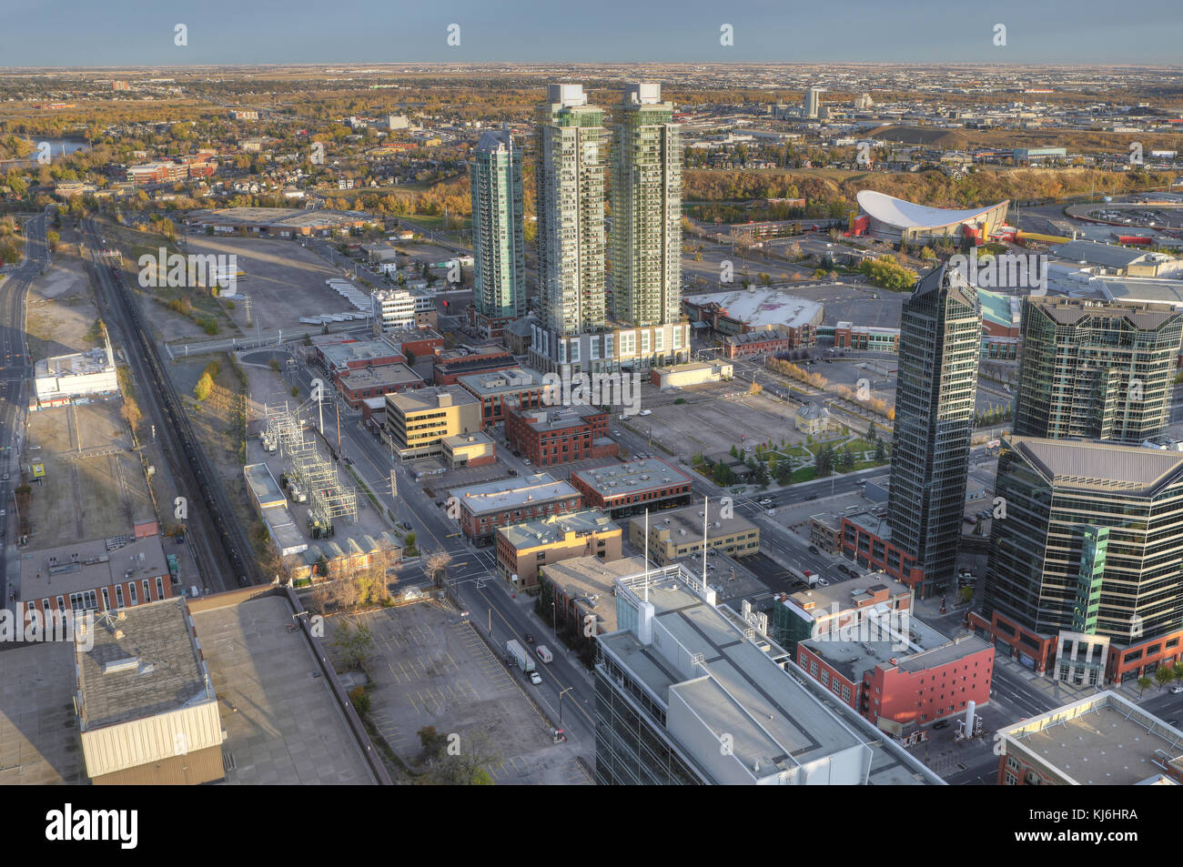An aerial view of Calgary, Alberta skyline Stock Photo - Alamy