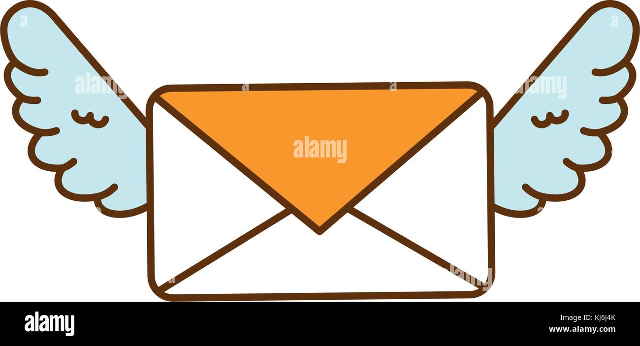 Flying love message wings Stock Vector Images - Alamy