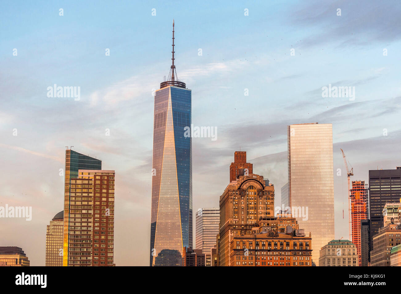 USA, New York City: Manhattan with the new One World Trade Center also ...