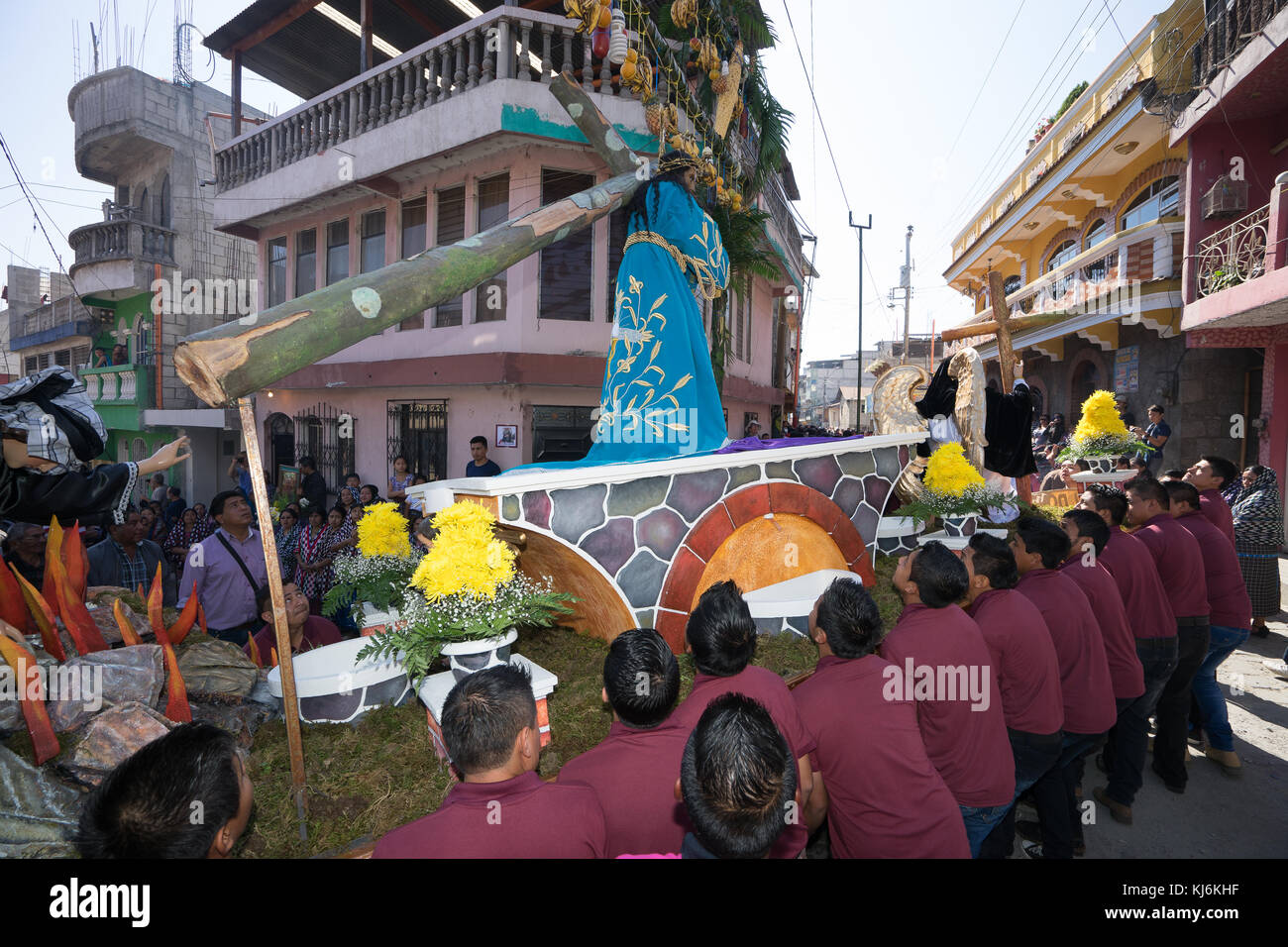 Easter procession in San Pedro la Laguna Guatemala Stock Photo - Alamy
