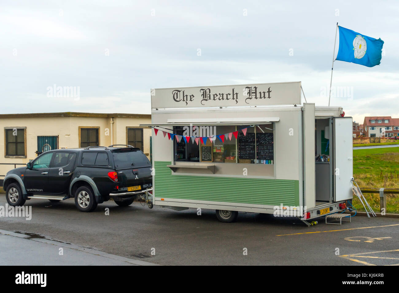 The Beach Hut a fast food seller by the beach at Redcar Cleveland North ...