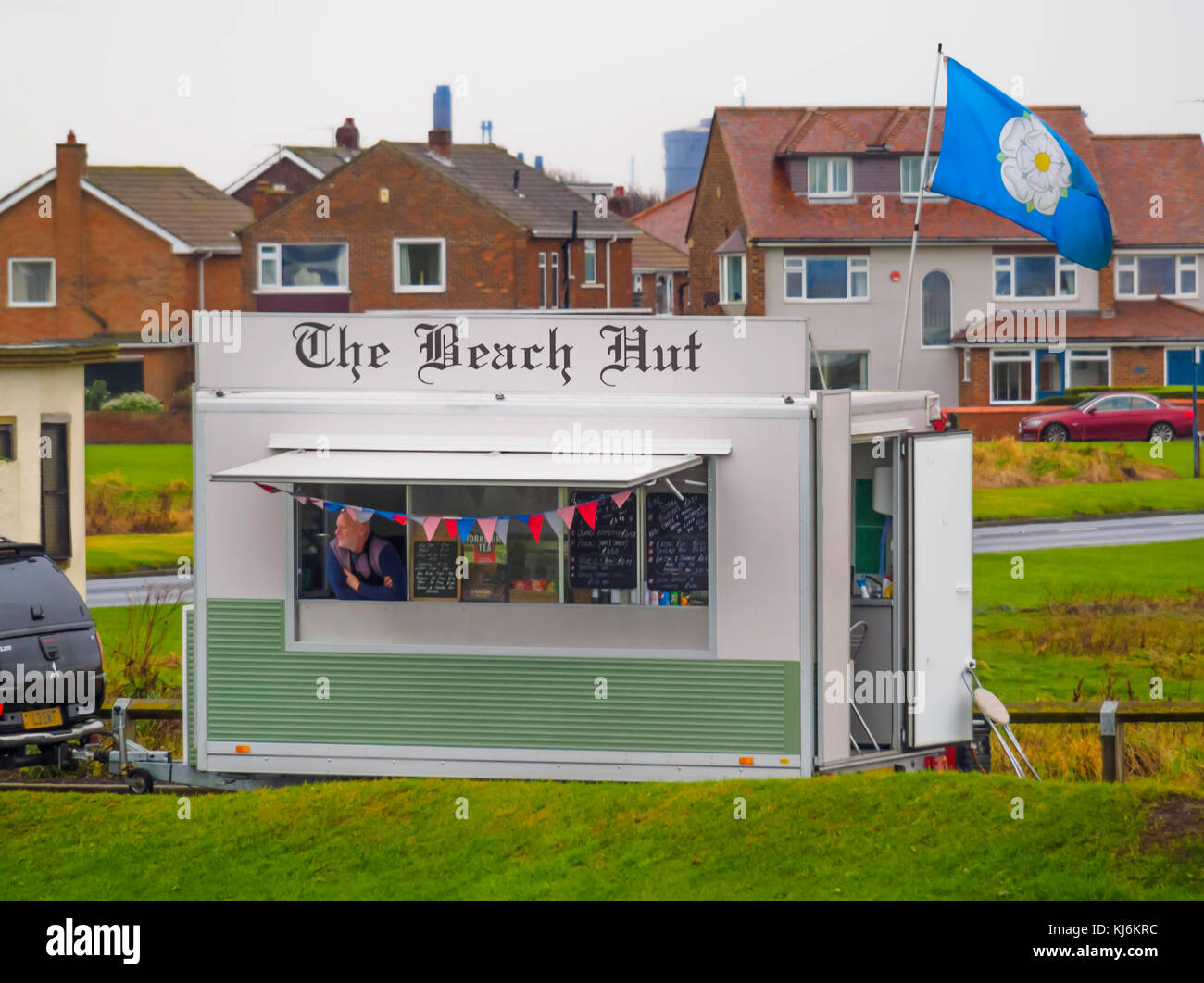The Beach Hut a fast food seller by the beach at Redcar Cleveland North ...