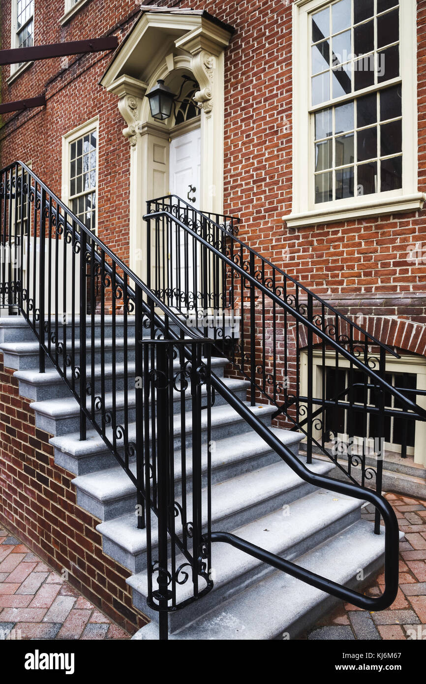 Steps to old house, Old City neighborhood, Philadelphia, Pennsylvania ...