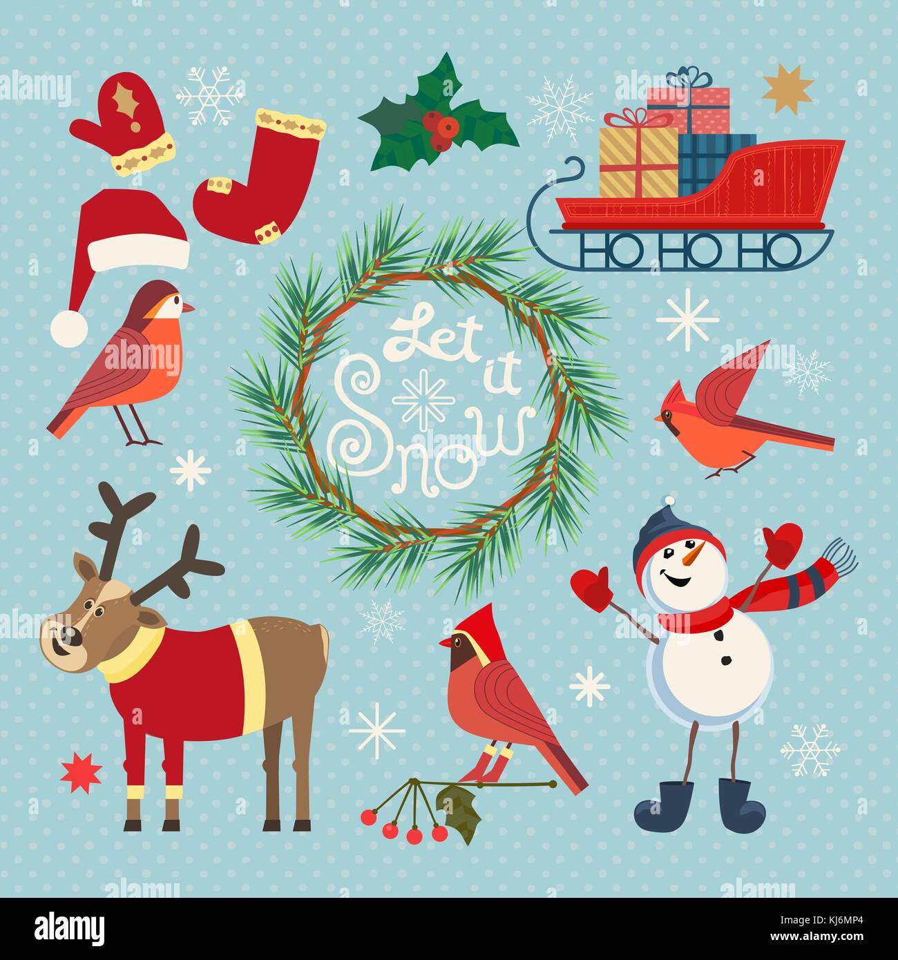 Set of holiday icons Stock Vector Image & Art - Alamy