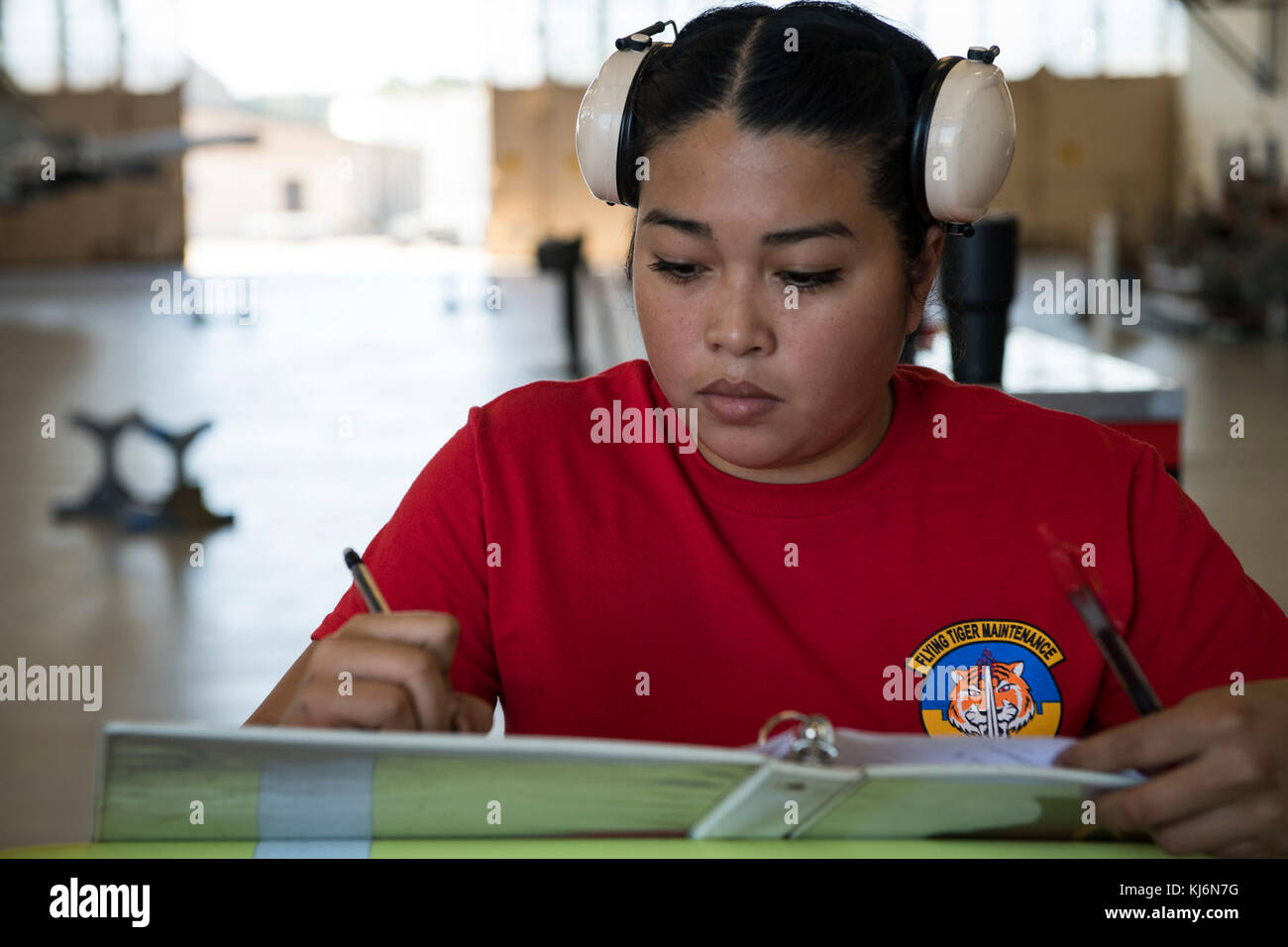 Airman Jasmin Martinez, 75th Aircraft Maintenance Unit (AMU) weapons ...
