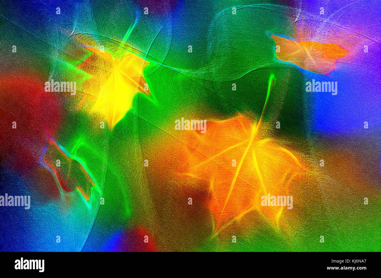 colorful autumn leaves falling down with beautiful background Stock ...