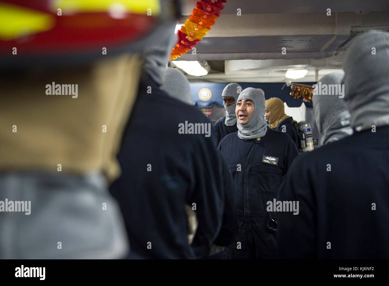 ATLANTIC OCEAN (Nov. 18, 2017) Chief Personnel Specialist Carlos Rivas ...