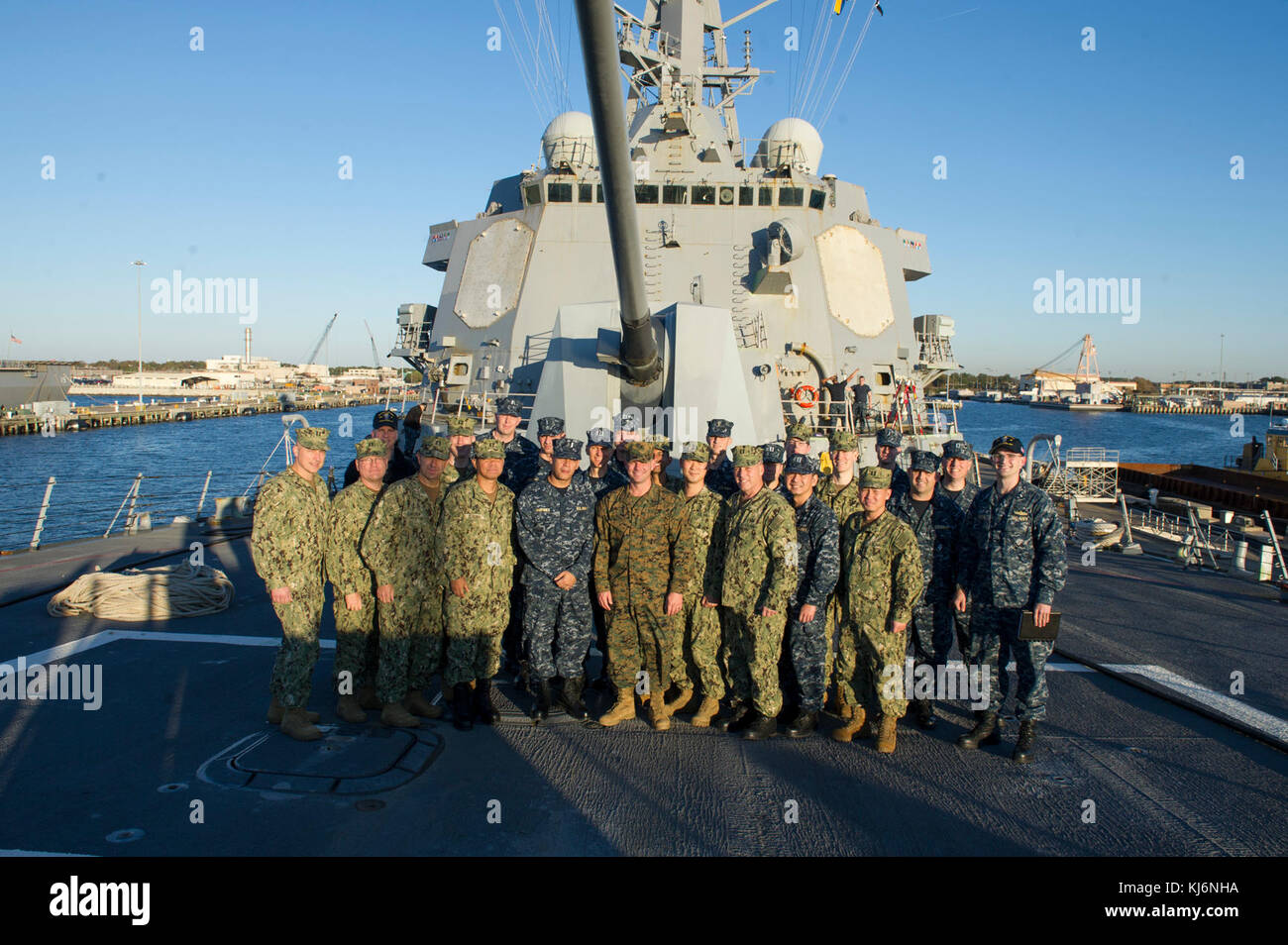 NORFOLK (Nov. 16, 2017) Navy chaplains pose for a photo during a tour ...