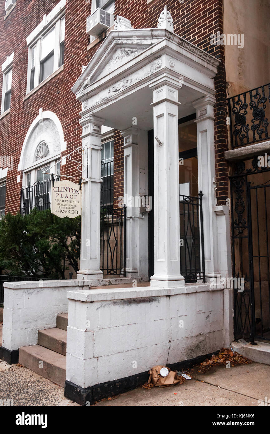 Entrance to antique house, Philadelphia, Pennsylvania, USA Stock Photo ...
