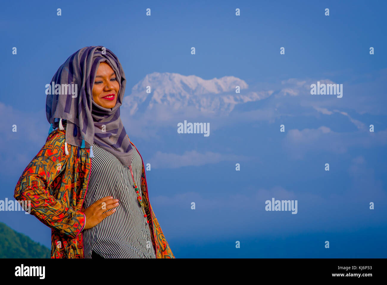 Nepal model greeting hi-res stock photography and images - Alamy