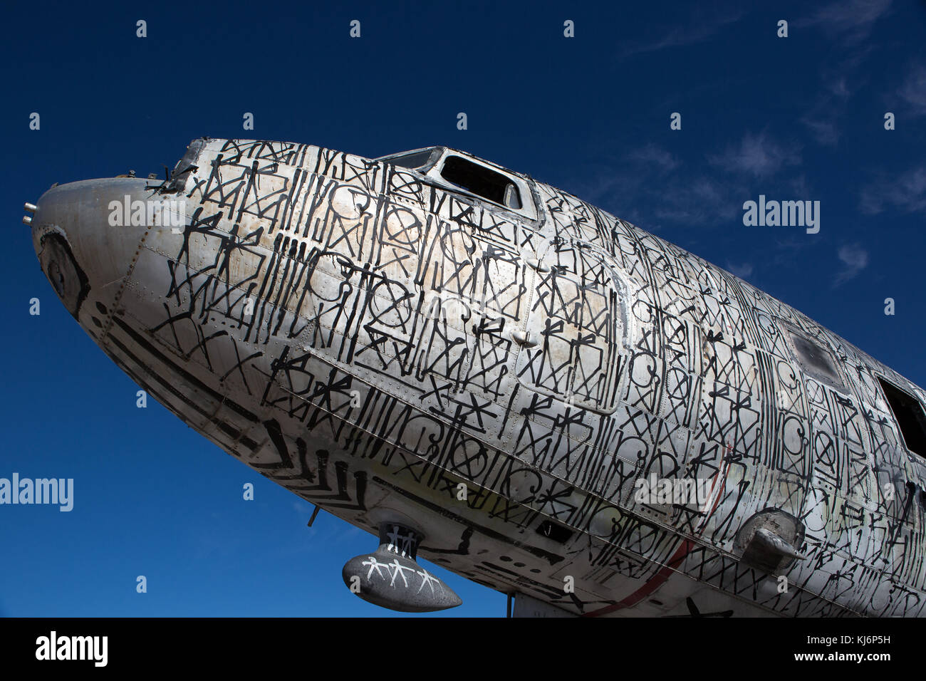 graffiti decorated airplane Stock Photo - Alamy