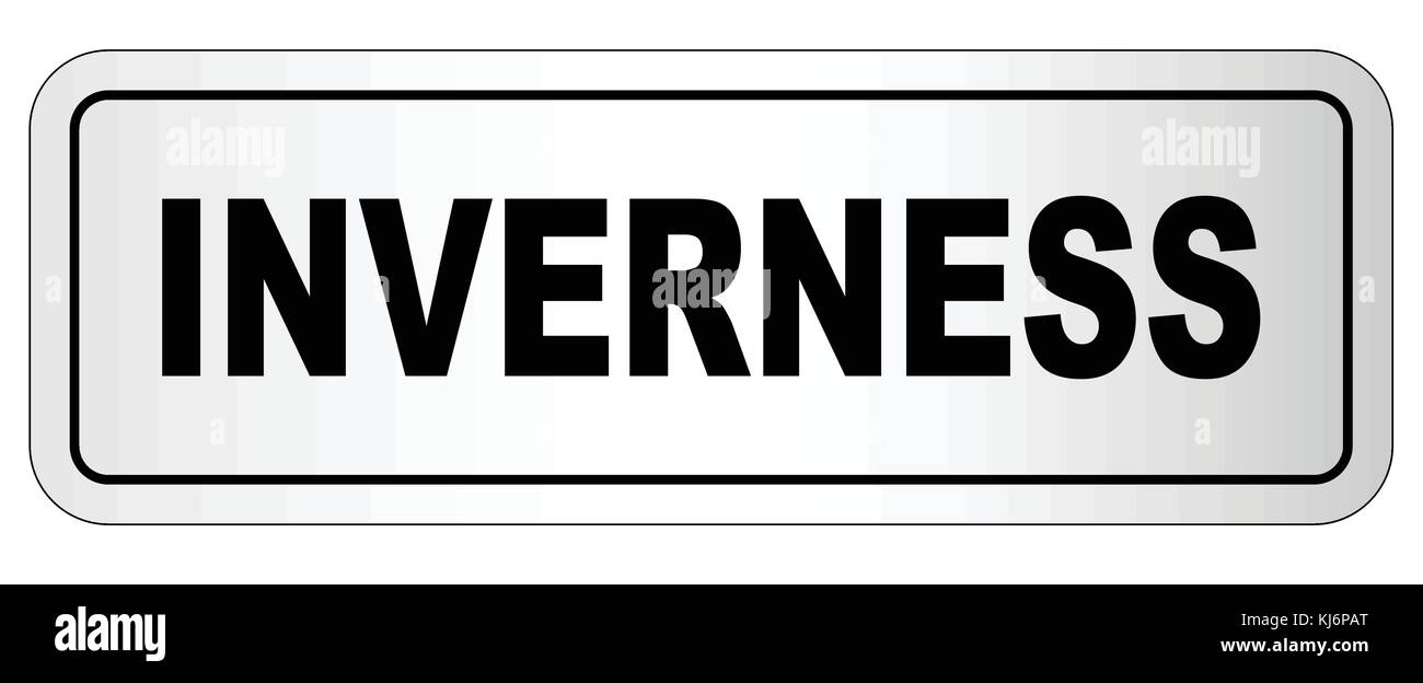 The city of Inverness nameplate on a white background Stock Vector ...