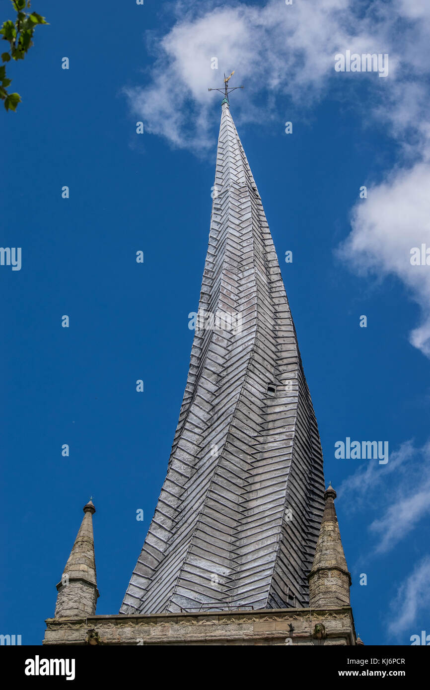 The crooked spire in chesterfield england Stock Photo - Alamy