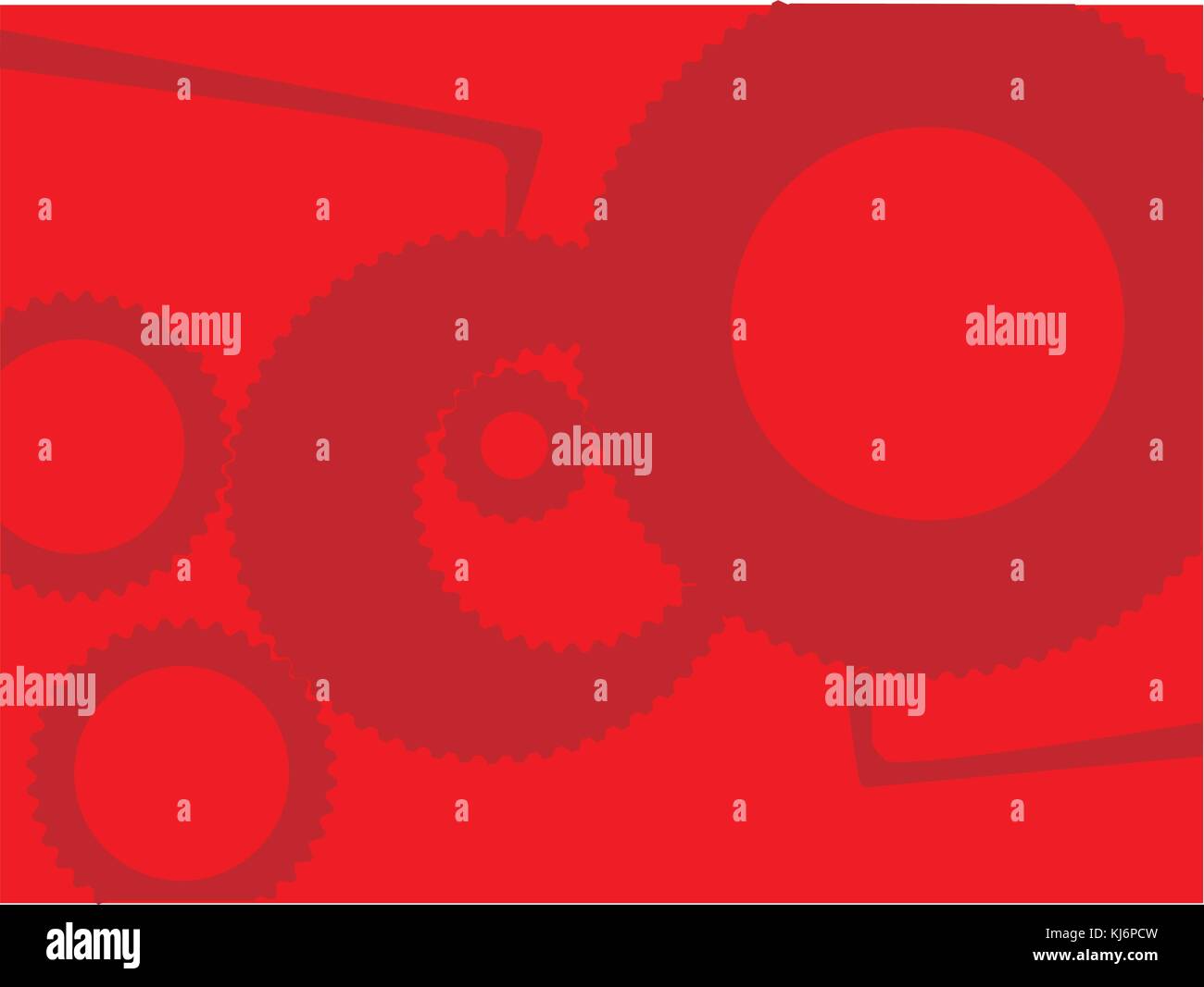 An abstract style set of red gears over a red background Stock Vector ...