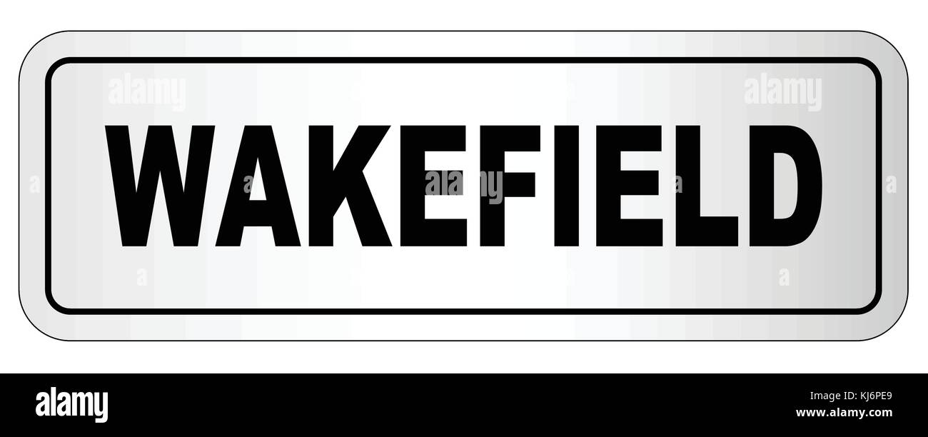 The city of Wakefield nameplate on a white background Stock Vector ...