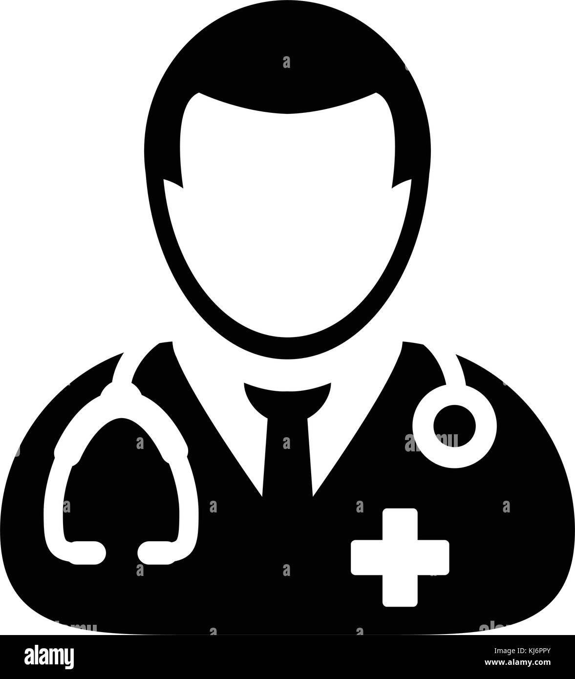 Doctor Icon Vector With Stethoscope for Medical Consultation Physician ...