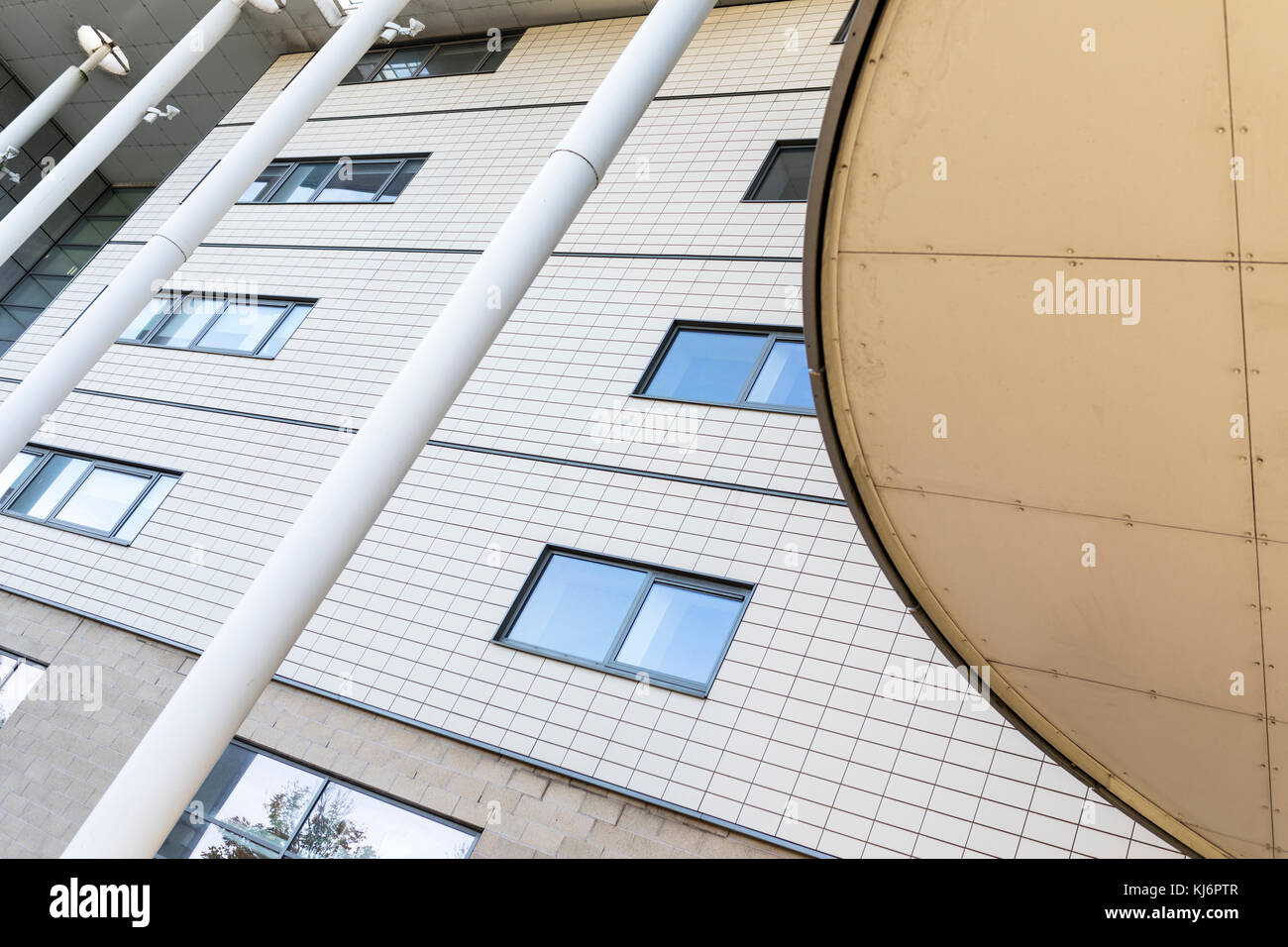 Modern architectural structure educational accomodation building with ...