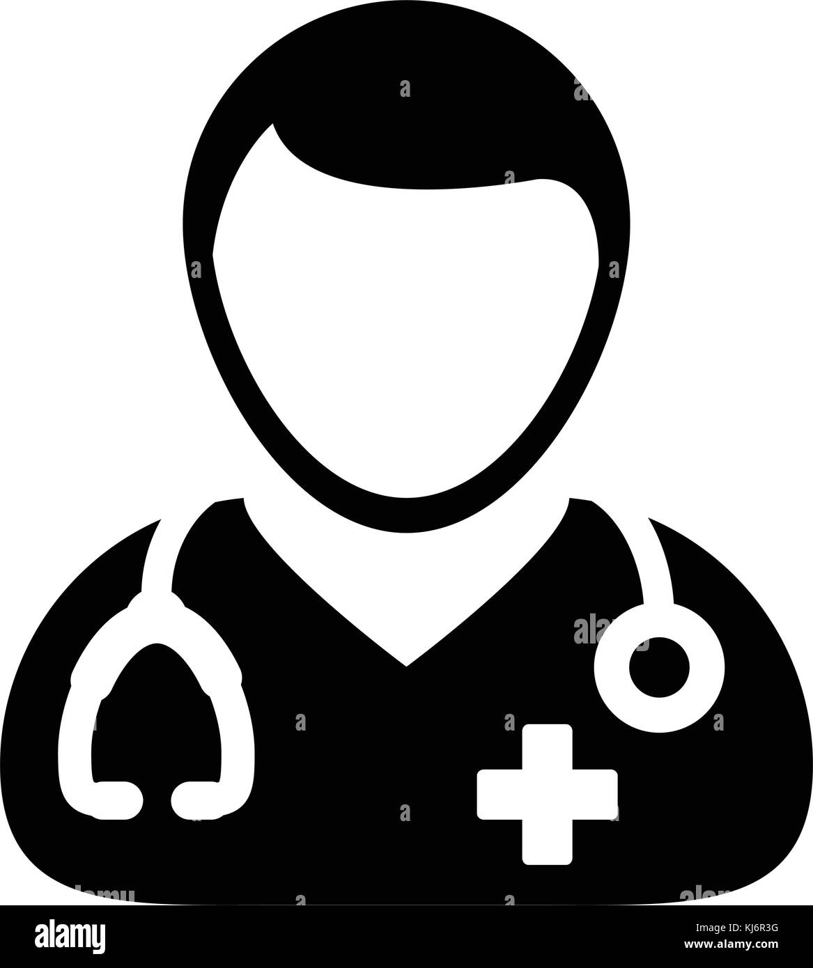 Doctor Icon Vector With Stethoscope for Medical Consultation Physician ...