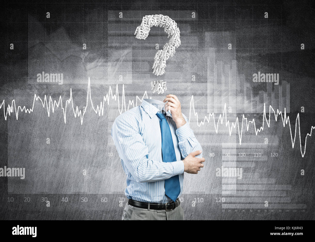 Big question in his head Stock Photo - Alamy