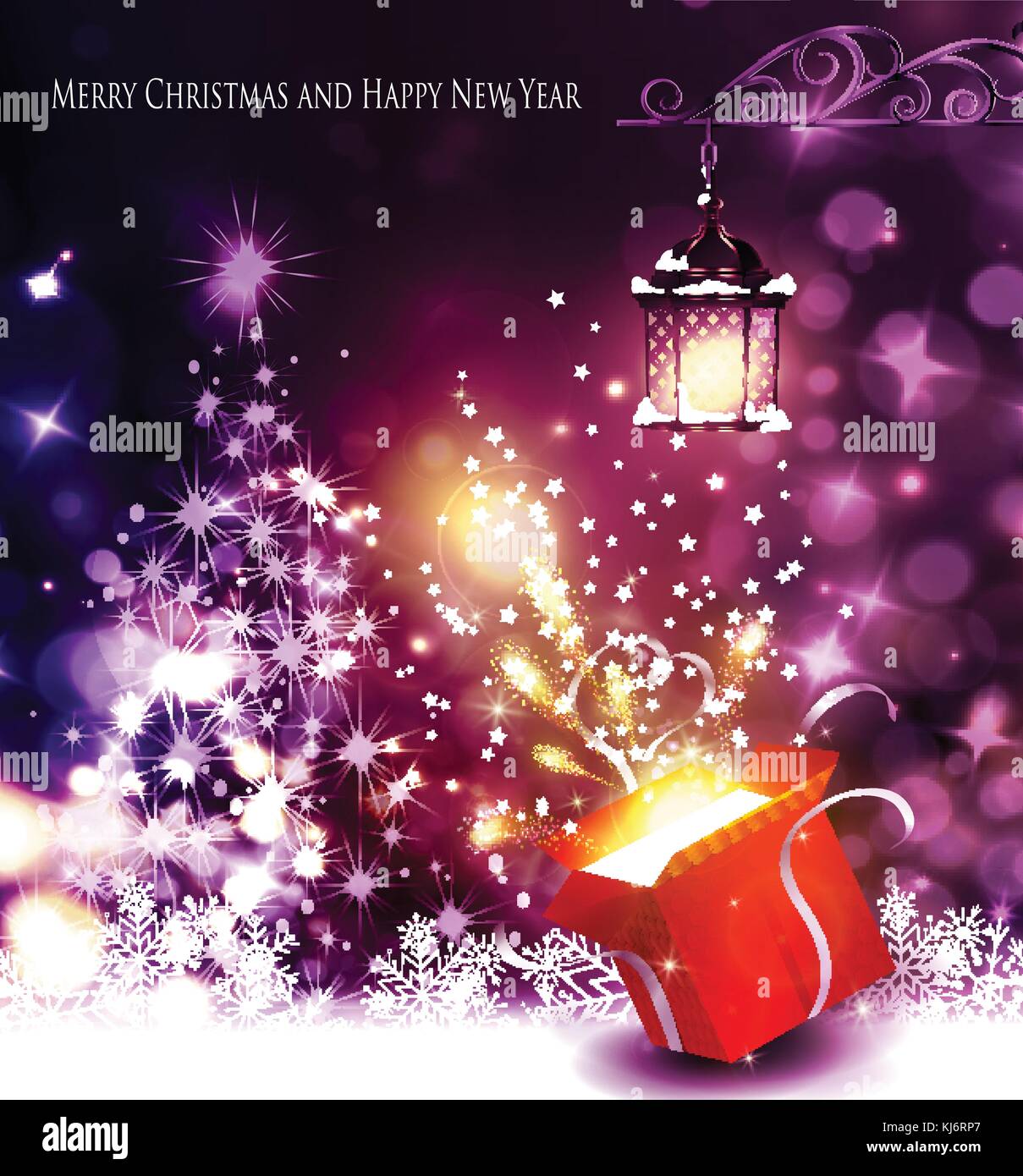 Blurred yellow christmas tree Stock Vector Images - Alamy